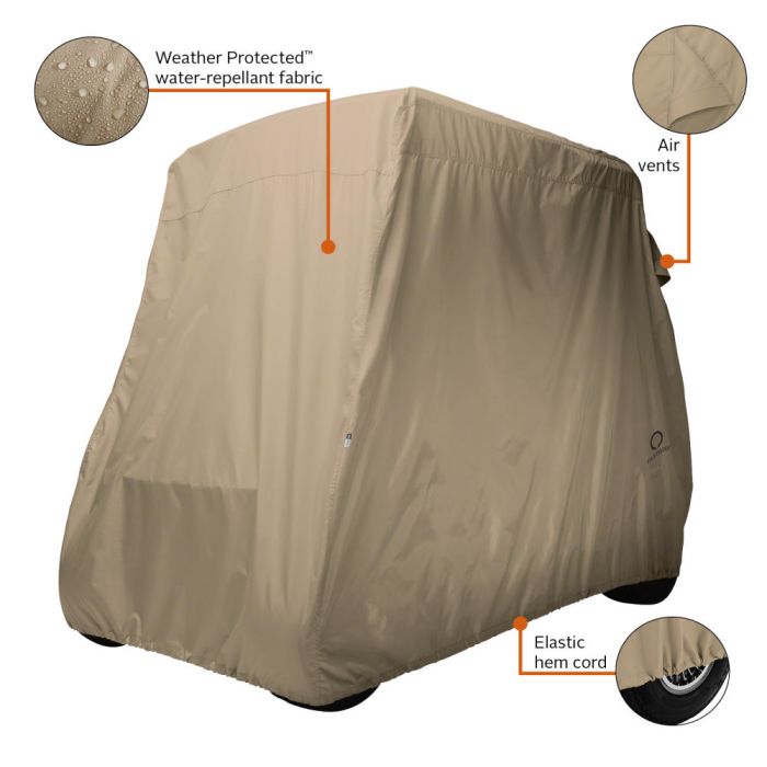 Classic Accessories Fairway Short Roof 2 Person Golf Cart Cover